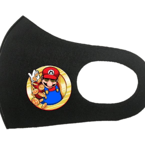 Handmade | Accessories | Super Mario Face Mask Washable Reusable Cute ...